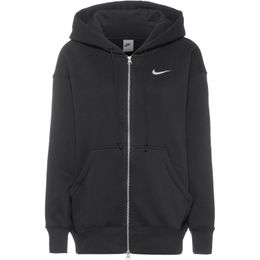Nike Phoenix Sweatjacke Damen - schwarz - Gr. M - Baumwolle/Polyester