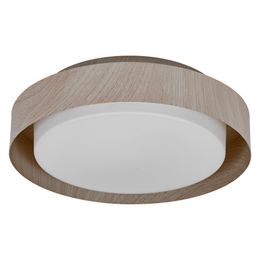 Osram LED-Deckenleuchte 'Orbis Madrid' holzfarben &Oslash; 29 cm