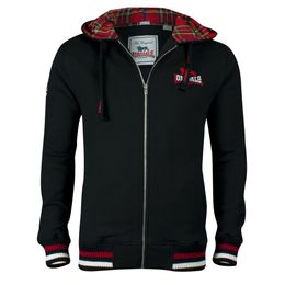 Lonsdale Sweatjacke 'Lancaster' Herren Gr&ouml;&szlig;e M rot / schwarz / wei&szlig;