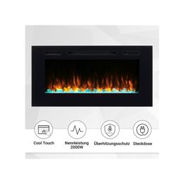 BALDERIA Elektrokamin Fiamma 40 - Einbaukamin mit Heizung 2000 W