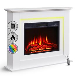 BALDERIA Elektrokamin Finn - Standkamin mit Heizung 2000 W, weiss
