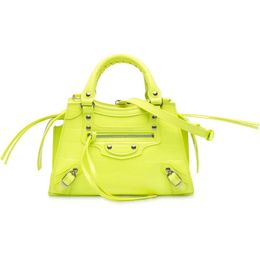 Balenciaga Hobo Bags - Mini Croc Embossed Calfskin Neo Classic City - Gr. unisize - in Gelb - f&uuml;r Damen