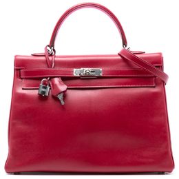 Herm&egrave;s Herm&egrave;s Hobo Bags - Box Calf Verso Kelly II Retourne 35 - Gr. unisize - in Rot - f&uuml;r Damen