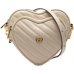 Gucci Hobo Bags - Mini Matelasse Leather Heart Crossbody - Gr. unisize - in Braun - f&uuml;r Damen
