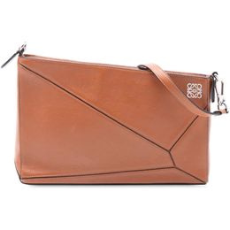 Loewe Hobo Bags - Leather Puzzle Clutch - Gr. unisize - in Braun - f&uuml;r Damen