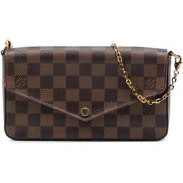 Louis Vuitton Hobo Bags - Damier Ebene Pochette Felicie - Gr. unisize - in Braun - f&uuml;r Damen