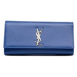 SAINT LAURENT Clutches - Grain De Poudre Cassandre Clutch - Gr. unisize - in Blau - f&uuml;r Damen