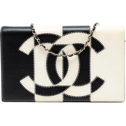 Chanel Hobo Bags - CC Lambskin Embroidered Clutch With Chain - Gr. unisize - in Schwarz - f&uuml;r Damen