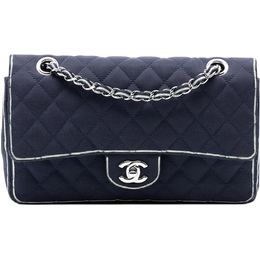 Chanel Hobo Bags - Medium Classic Printed Grosgrain Double Flap - Gr. unisize - in Blau - f&uuml;r Damen