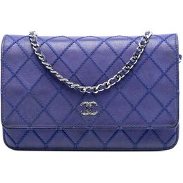 Chanel Hobo Bags - CC Quilted Calfskin Fancy Wallet On Chain - Gr. unisize - in Blau - f&uuml;r Damen