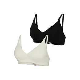 MAMALICIOUS Nursing Bra 'MLLeyla Feed Me' female size 110 Black / White