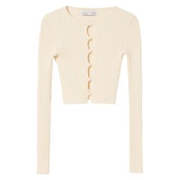 Bershka Strickjacke Damen Gr&ouml;&szlig;e S creme