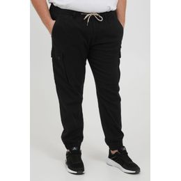 Blend Herren Cargohose "BHSellini Big & Tall"schwarz, Gr. 4XL, unifarben, Web, 98% Baumwolle, 2% Elasthan, Hosen, Klassische Cargohose Regular-Fit in