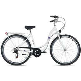 Trekkingrad Dacapo "Damen 28'' Ravenna 6 Wei&szlig; 6 G&auml;nge RH 48 cm" Gr. 48, wei&szlig;, wei&szlig;, Fahrr&auml;der, 48cm, 28 Zoll (71,12cm) hinten: 28 Zoll (71,12cm)