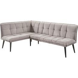 Eckbank exxpo - SOFA FASHION "Mocca Essbank, Sitzbank", sand, B:240cm H:94cm T:161cm, Sitzb&auml;nke, Eckbank, hoher Sitzkomfort, bequem und elegant, hochwertige Detailverarbeitung