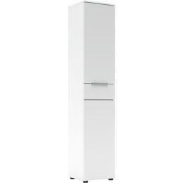 Aktenschrank Innostyle, B:40cm H:198cm T:38cmwei&szlig;, ABS-Kunststoff, Glas, Holzwerkstoff, Metall, Schr&auml;nke, "B&uuml;roschrank Santorin, 40/198/38 cm (