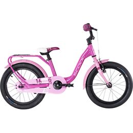 S'COOL Kinderfahrrad S&rsquo;COOL "S'COOL niXe 16-1S - Pink/Baby Pink" Gr. 24, pink, baby pink, Fahrr&auml;der, Kinder, 24cm, 16 Zoll (40,64cm), St&uuml;tzr&auml;der montierbar