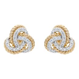 Firetti Damen Paar Ohrstecker "Schmuck Geschenk Silber 925 Ohrschmuck Ohrringe Knoten", Silber 925 (Sterlingsilber)gelbgoldfarben, silberfarben,