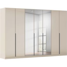 Dreht&uuml;renschrank OTTO HOME "Kleiderschrank Kleiderschr&auml;nke Schrank Garderobe AGORDO mit Glasfront", beige, glas beige (champagner), B:315cm H:210cm T:54cm, Holzwerkstoff, Schr&auml;nke, Dreht&uuml;renschrank, durchdachte Innenausstattung, in 7 Breiten und 2 H&ouml;hen MADE IN GERMANY