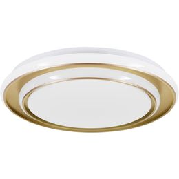 Eglo LED Deckenleuchte "MOSCHETTA Deckenlampe - Stahl - LED - 24W - IP20", goldfarben, 1, &Oslash; 40cm H: 7cm, 1 Stk., Leuchten, Wohzimmerlampe, Esszimmerlampe, Flur, Schlafzimmer, H7 x &Oslash;40 cm, LED Deckenleuchte