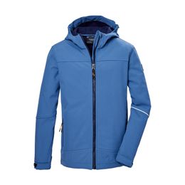 Killtec Jungen Softshelljacke "KOS 143 BYS SFTSHLL JCKT", blau, Gr. 128, Oberstoff: Oberseite: 100% Polyester, R&uuml;ckseite: 100% Polyester, Futter:
