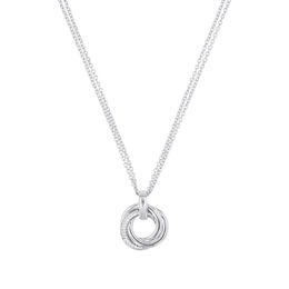 JOOP! JOOP Damen Kette mit Anh&auml;nger "Schmuck, Geschenk", Silber 925 (Sterlingsilber), L: 45 B: 2,5mmsilberfarben, kristallwei&szlig;, Silber 925