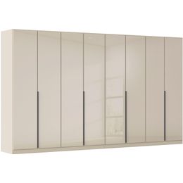 Dreht&uuml;renschrank OTTO HOME "Kleiderschrank Kleiderschr&auml;nke Schrank Garderobe AGORDO mit Glasfront", beige, glas beige (champagner), B:360cm H:210cm T:54cm, Holzwerkstoff, Schr&auml;nke, Dreht&uuml;renschrank, durchdachte Innenausstattung, in 7 Breiten und 2 H&ouml;hen MADE IN GERMANY, Topseller