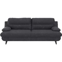 3-Sitzer COTTA, B:218cm T:95cmcoal, 92% POLYESTER (PES) / 8% POLYAMID (PA), Sofas, Zeitloses Design