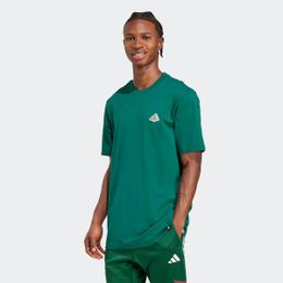T-Shirt adidas Sportswear "M PIZZA TRIM T", Herren, Gr. L, gr&uuml;n (collegiate gr&uuml;n), Obermaterial: 100% Baumwolle, Shirts T-Shirt, sportlicher Stil, kurze &Auml;rmel, mit Grafikdruck, aus Baumwolle