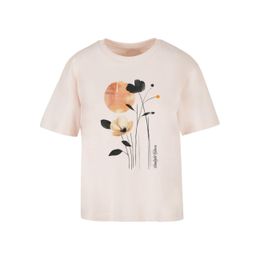 T-Shirt Merchcode "Merchcode Ladies Sunlight Bloom Tee", Damen, Gr. M, pink, 100% Baumwolle, bedruckt, oversize, Rundhals, Shirts T-Shirt