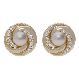 Firetti Damen Paar Ohrstecker "Schmuck Geschenk Silber 925 Ohrschmuck Ohrringe Kreis rund", 5mm, Perlen Silber 925 (Sterlingsilber), gold, Perlen,