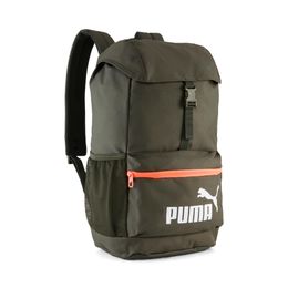 Puma Rucksack "PHASE HOODED BACKPACK"schwarz olive, glowing rot, Rucks&auml;cke, f&uuml;r Erwachsene, sportlicher Stil, leichter Zugang zu den F&auml;chern