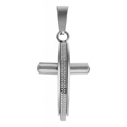 Adelia&acute;s ADELIA ́S Damen Kettenanh&auml;nger "stilvoller Kreuz Anh&auml;nger aus Edelstahl", Edelstahl, silber, Edelstahl, Schmuckanh&auml;nger