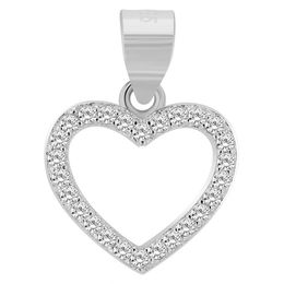 Adelia&acute;s ADELIA ́S Damen Kettenanh&auml;nger "eleganter Herz Anh&auml;nger aus 925 Sterling Silber", Silber 925 (Sterlingsilber), silber, Silber 925 (Sterlingsilber),