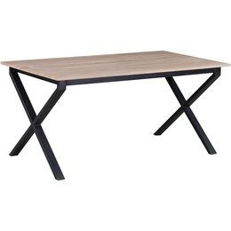 Esstisch OTTO HOME, B:160cm H:75cm T:90cmeichefarben, schwarz, eiche, Tische, "Boddhi", schwarzes Metallgestell, Plattenvarianten w&auml;hlbar, sowie