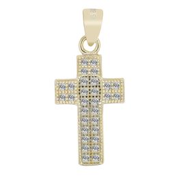 Adelia&acute;s ADELIA ́S Damen Kettenanh&auml;nger "stilvoller Kreuz Anh&auml;nger aus 925 Sterling Silber", Silber 925 (Sterlingsilber)gold, Silber 925 (Sterlingsilber),