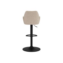 Barhocker ACTONA GROUP "Glenda, Hocker, Barstuhl", beige, B:52,5cm H:114cm T:52cm, 100% Polyester, Hocker, Barhocker, Stoffpolster, Armlehnen, Gaslift, Drehfunktion, FSC&trade;