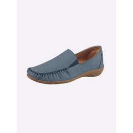 Loretta Damen Slipper mit Gummizug, taubenblau, Gr&ouml;&szlig;e 39