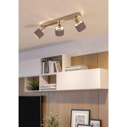 Eglo Deckenleuchte "Bellizzi Deckenstrahler schwenkbar, grau und wei&szlig;, E14, K&uuml;chenlampe", 3, H: 18,5cm, 1 Stk., grau, Wohnzimmer, Leuchten, Spot -