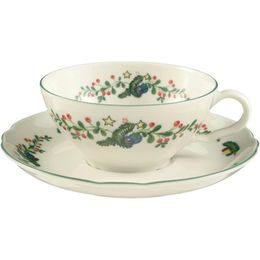 Seltmann Weiden Tasse "Marieluise Weihnachten, Teeobertasse 0,13 l", &Oslash; 10,7cm x 4,2cm, 1 tlg., wei&szlig;, Trinkgef&auml;&szlig;e, mit weihnachtlichem Dekor