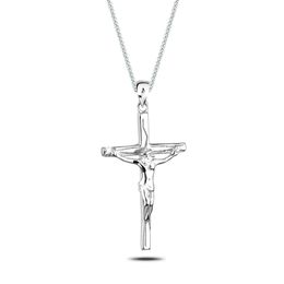 Elli Damen Kette mit Anh&auml;nger "mit Anh&auml;nger Kreuz Jesus Kruzifix Schmuck Geschenk 925 Silber", 45, ohne Stein, Silber 925 (Sterlingsilber), L: 45,