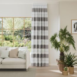 Neutex for you! Vorhang NEUTEX FOR YOU "FENJA", taupe, B:140cm H:245cm, Polyester, Gardinen, Halbtransparenter Jacquardstoff mit Streifenstruktur