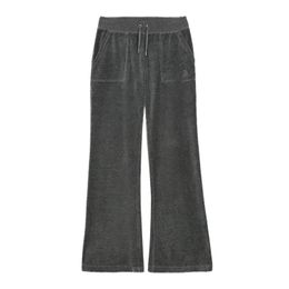 Juicy Couture Kinder Sweathose "LAYLA LOW RISE POCKETED FLARE PANT. Damen"charcoal marl, Gr. M, 95% Polyester, 5% Elasthan, Hosen, Trainingshose