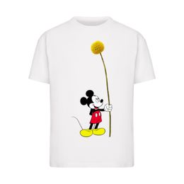Merchcode Damen T-Shirt "Merchcode Mickey Flower Tee"wei&szlig;, Gr. M, bedruckt, 100% Baumwolle, Shirts