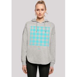 F4NT4STIC Damen Kapuzenpullover "Hahnentritt Karo blau", grau, Gr. XS, Obermaterial: 100% Baumwolle, Pullover, Print