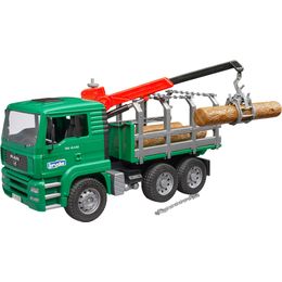 Bruder Kinder Spielzeug-Forstmaschine "MAN Holztransporter mit Ladekran 43 cm (02769)", gr&uuml;n, Kunststoff, B:18,5cm H:25,5cm T:43cm,