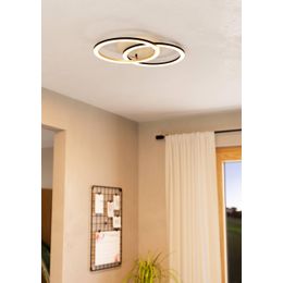 Eglo Deckenleuchte "Lomaltas-z Deckenlampe, ZigBee, App und Sprachsteuerung, Flurlampe", 4, H: 8,5cm, 1 Stk., schwarz-wei&szlig;, Wohnzimmer, Leuchten,