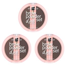 Essence Kinder Augenbrauen-Puder "brow powder duo set", schwarz, Augen-Kosmetika, Nat&uuml;rliche Definition der Augenbrauen, pr&auml;zise Anwendung,