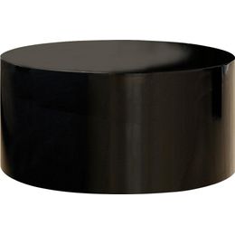 Couchtisch Salesfever, B:60cm H:30cm T:60cm, schwarz, Wohnzimmer, Tische, "Design-Couchtisch Hochglanz wei&szlig;, &Oslash; 60 cm", Moderner Wohnzimmertisch aus