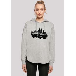 F4NT4STIC Damen Kapuzenpullover "Cities Collection - New York skyline", grau, Gr. XS, Obermaterial: 100% Baumwolle, Pullover, Print